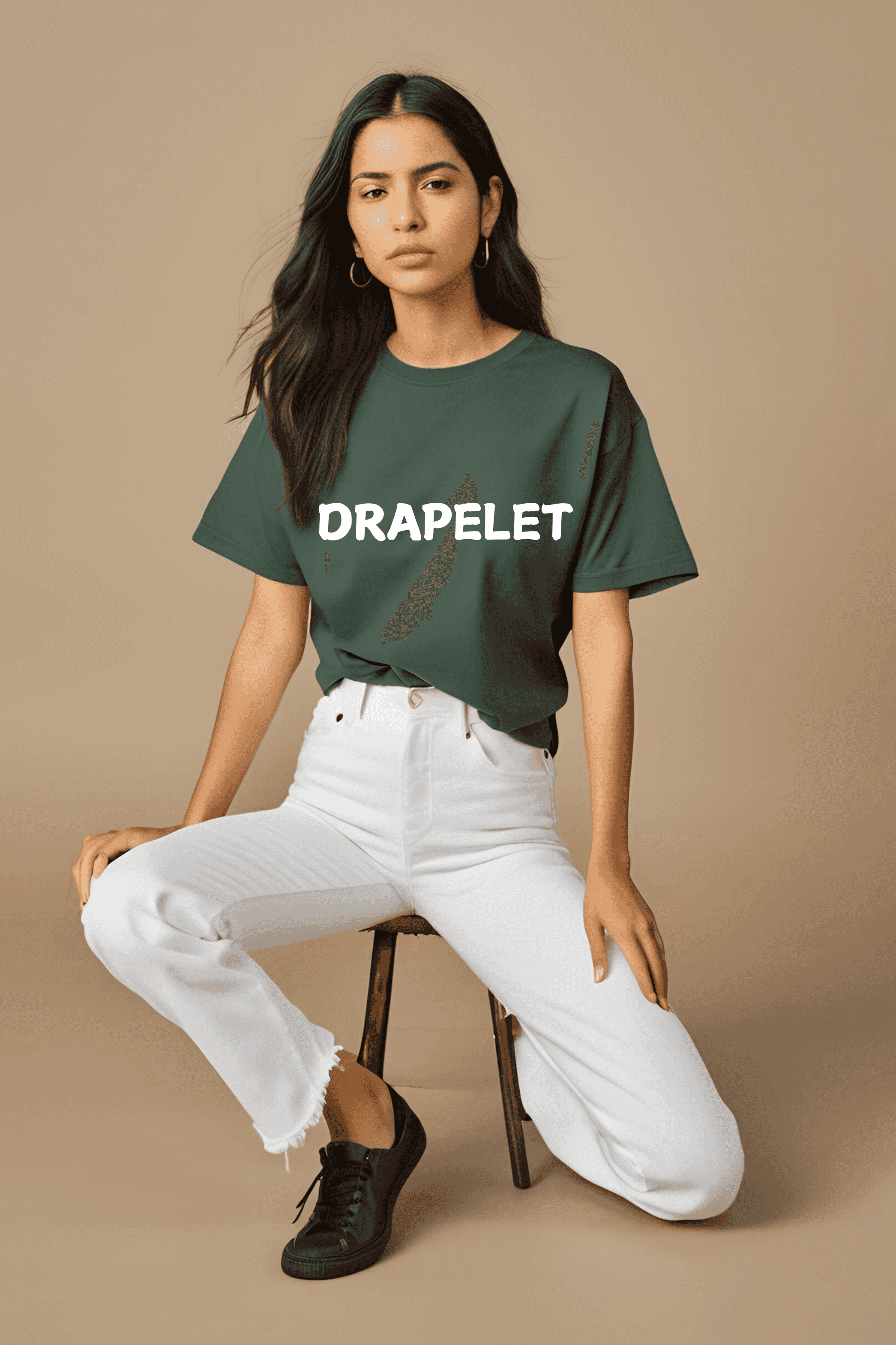 Women's Round Neck Half Sleeve T-shirt – Drapelet