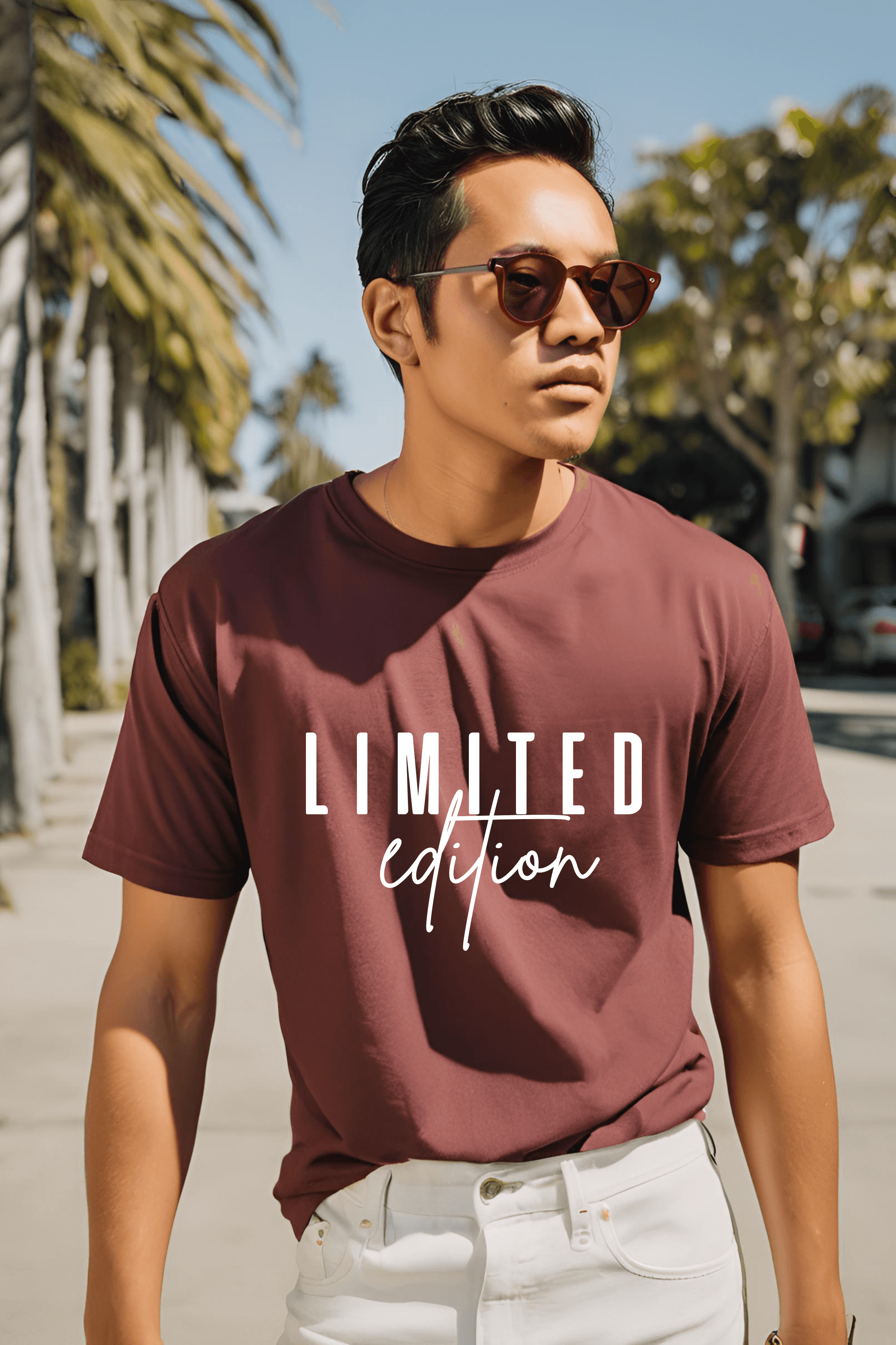 Unisex Maroon "Limited Edition" Premium Supima T-shirt – Drapelet
